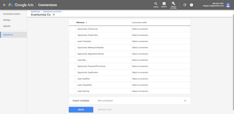 How to Import Conversions from Salesforce into Google Adwords - GA Connector