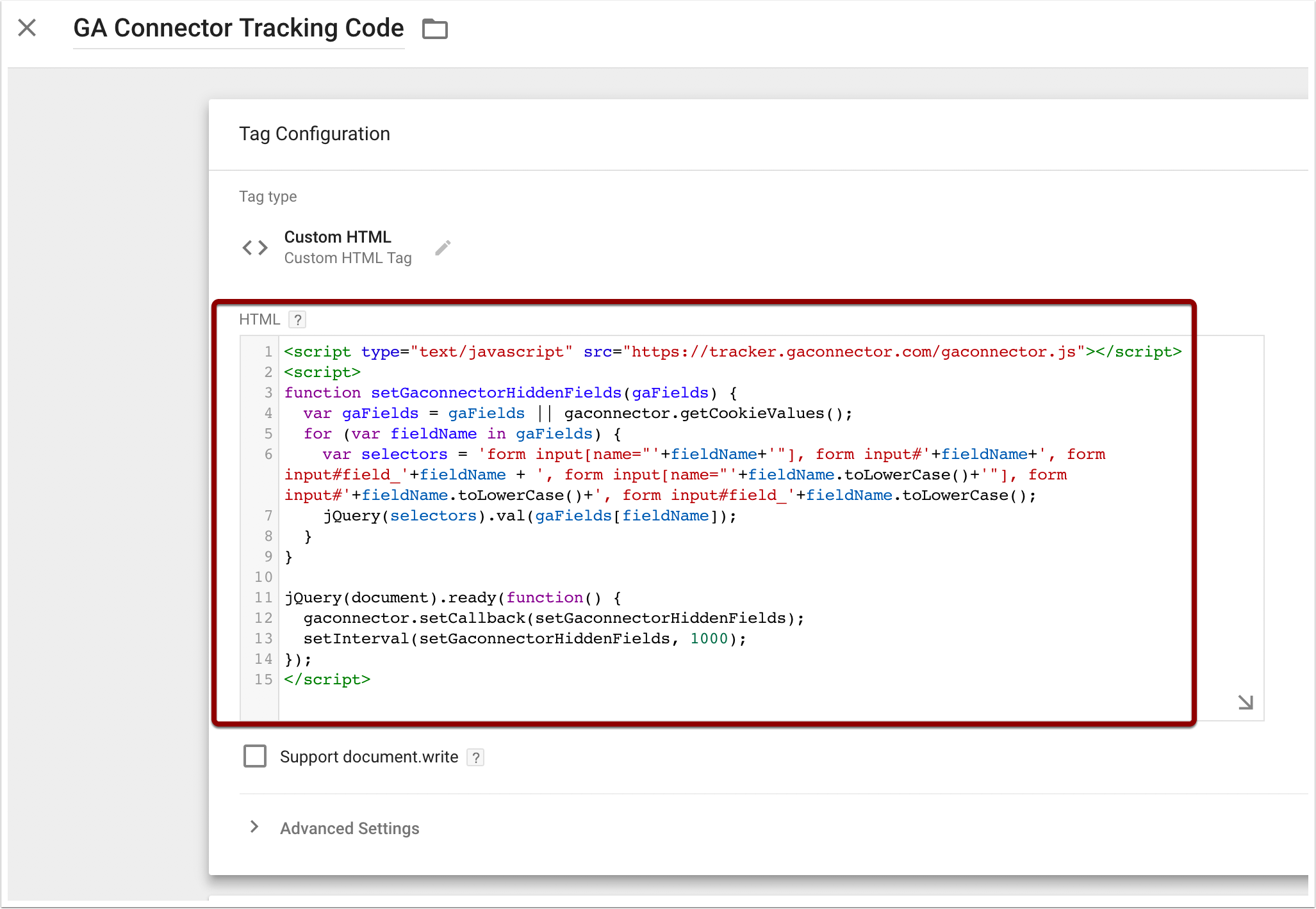 How to install GA Connector script on Google Tag Manager (GTM) - GA Connector